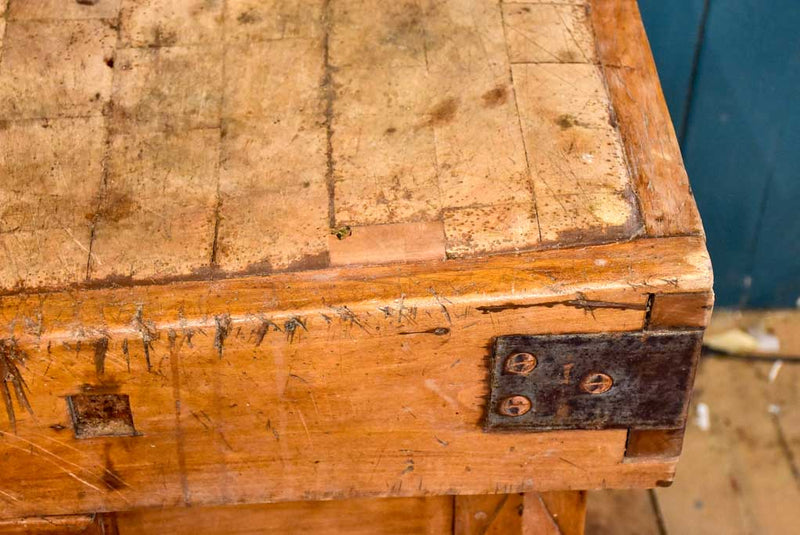 Large antique French butcher's block – Chez Pluie