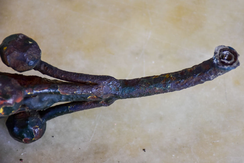 Pair of wrought iron olive branch salvage elements – Chez Pluie