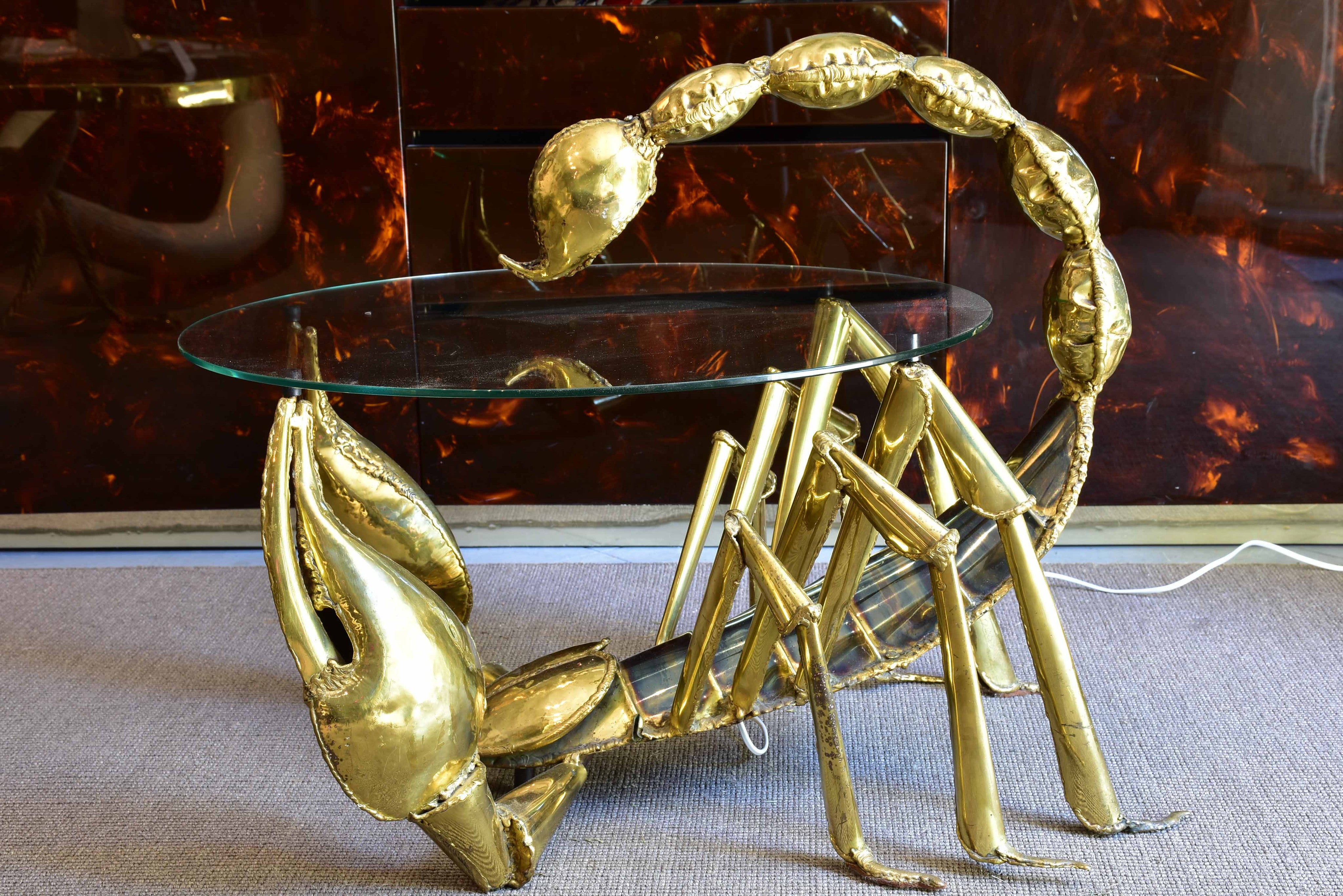 Duval Brasseur scorpion coffee table – signed – Chez Pluie