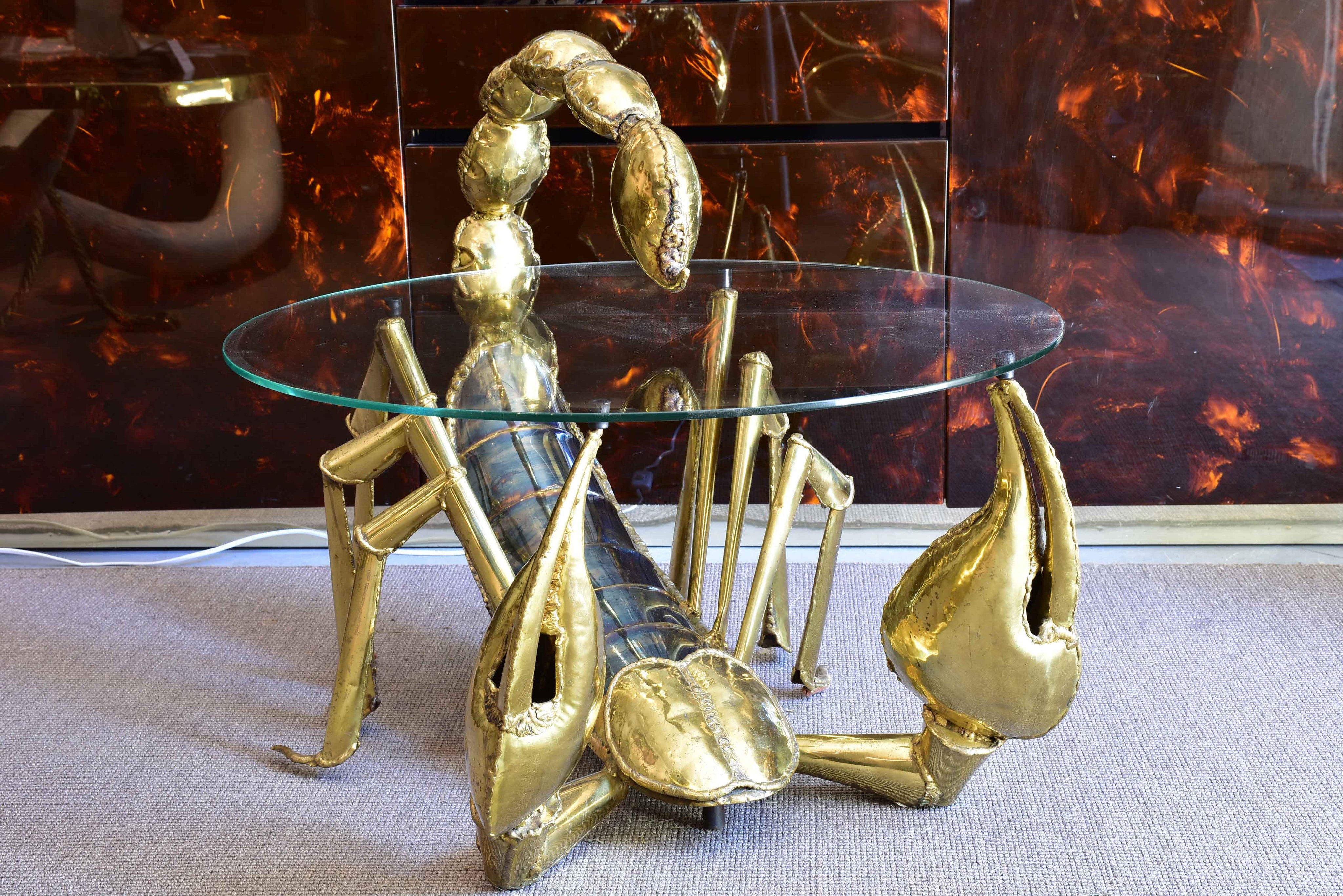 Duval Brasseur scorpion coffee table – signed – Chez Pluie