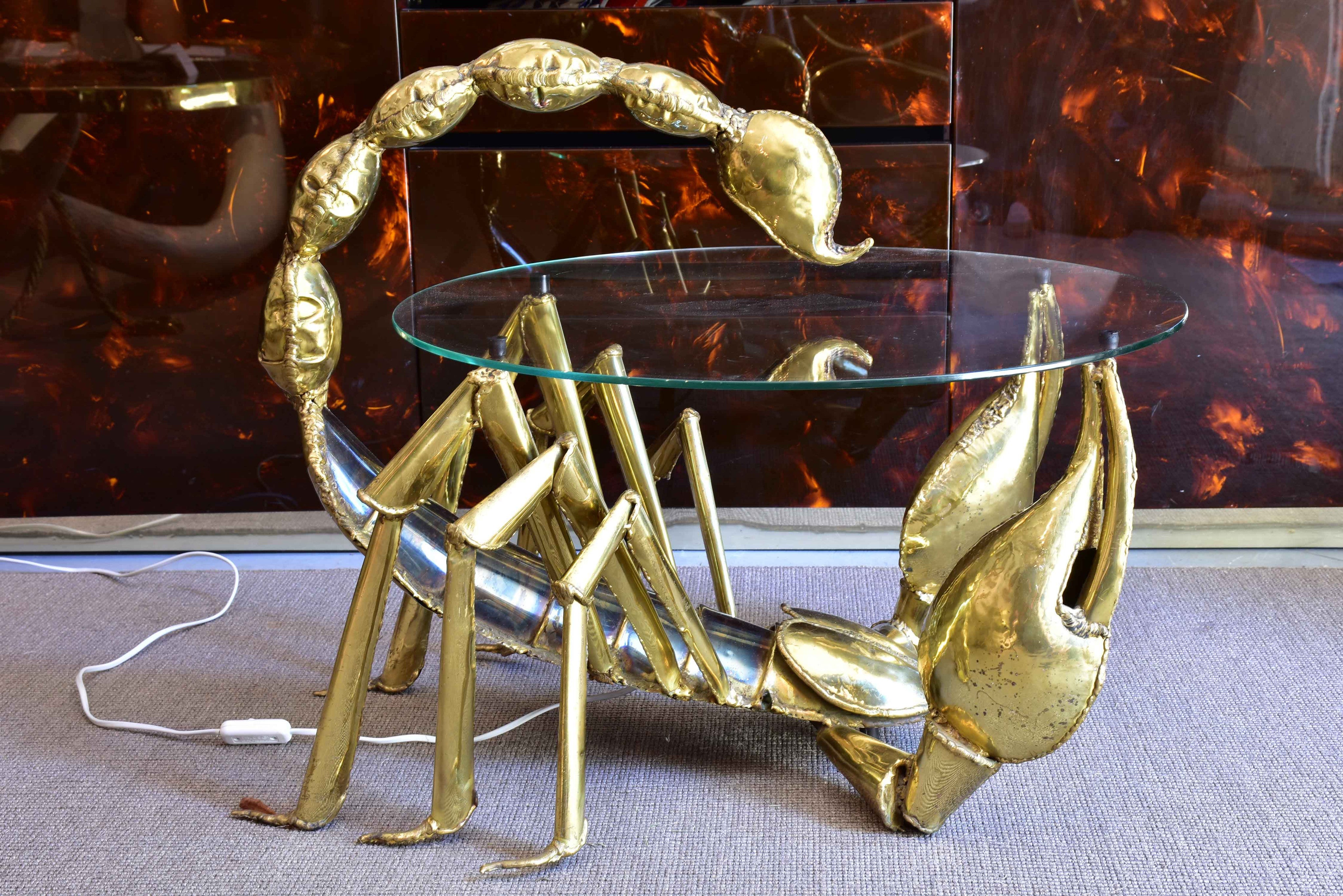 Duval Brasseur scorpion coffee table – signed – Chez Pluie