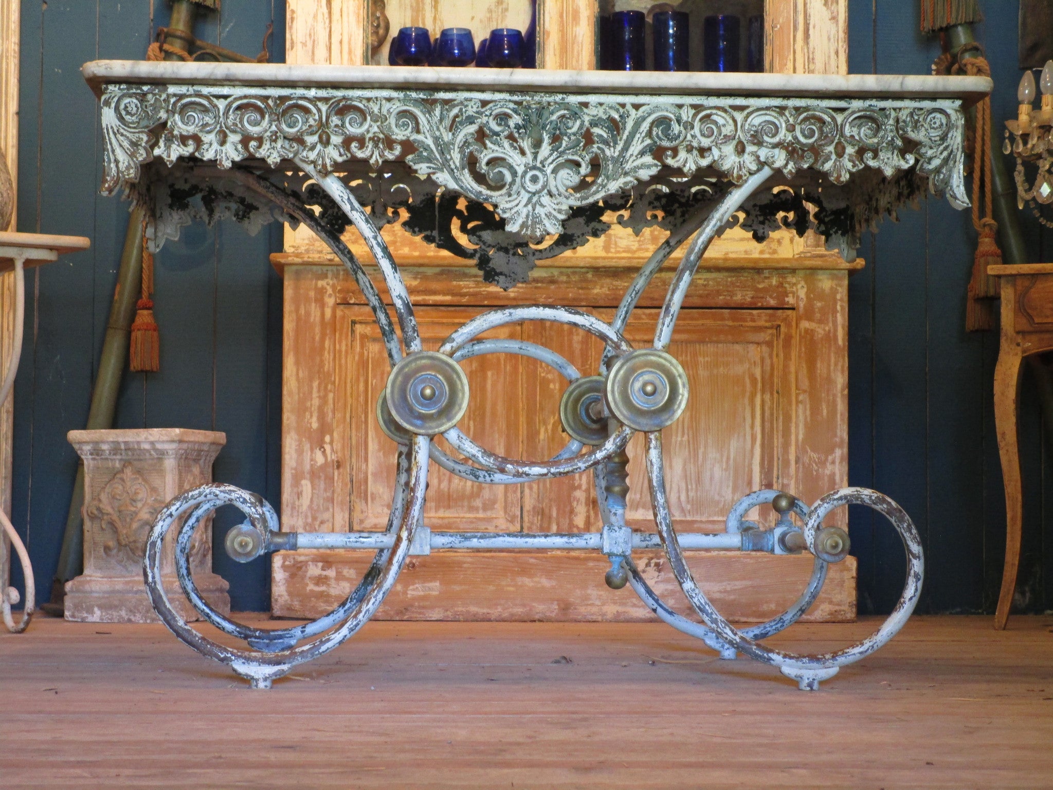 19th century French marble butcher's table – Chez Pluie