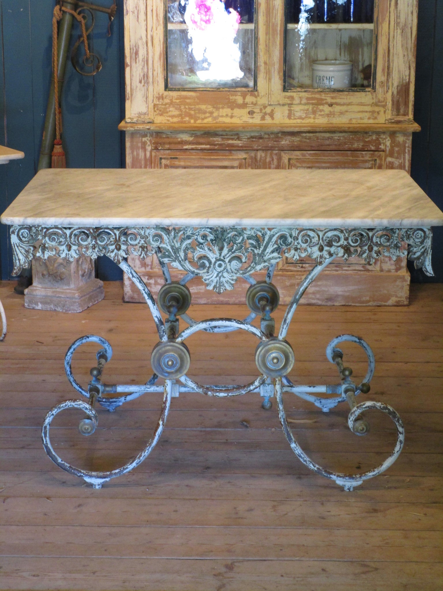 19th century French marble butcher's table – Chez Pluie