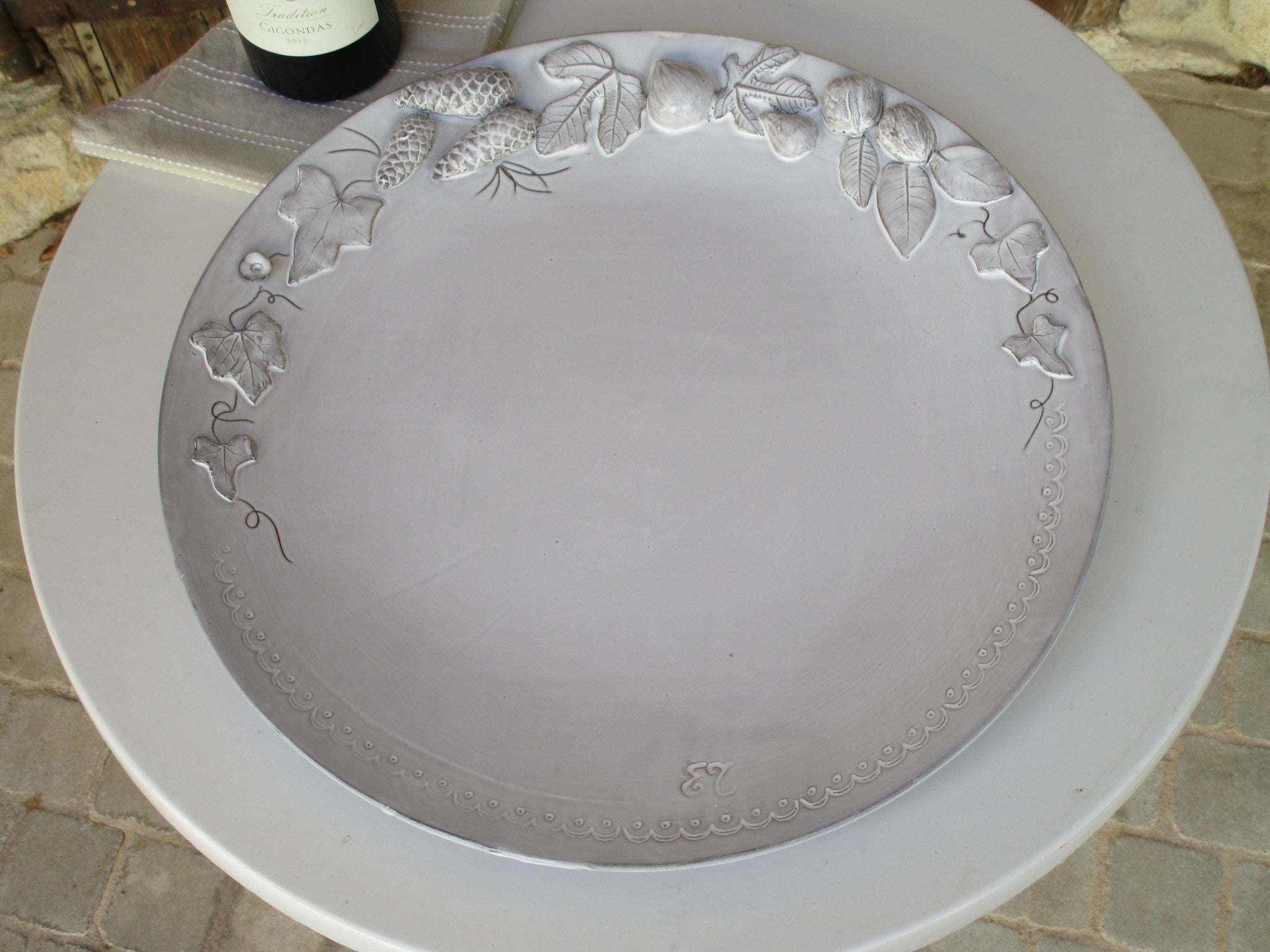 Large flat platter – autumn harvest – Chez Pluie