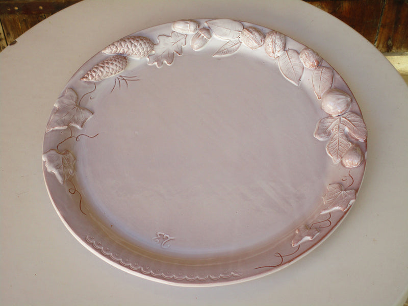 Medium flat platter – autumn harvest – Chez Pluie
