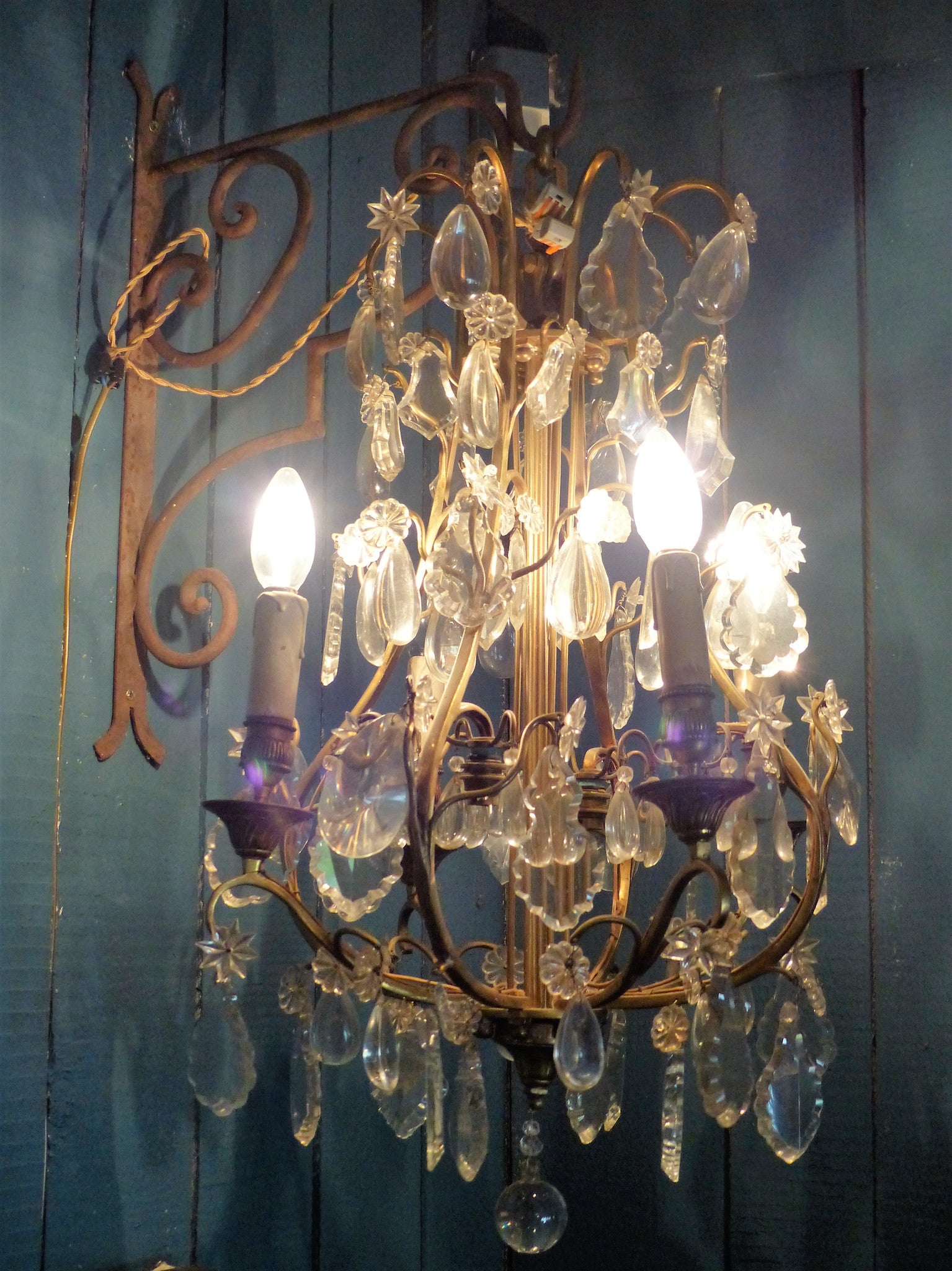 1940’s French wall mounted chandelier – Chez Pluie