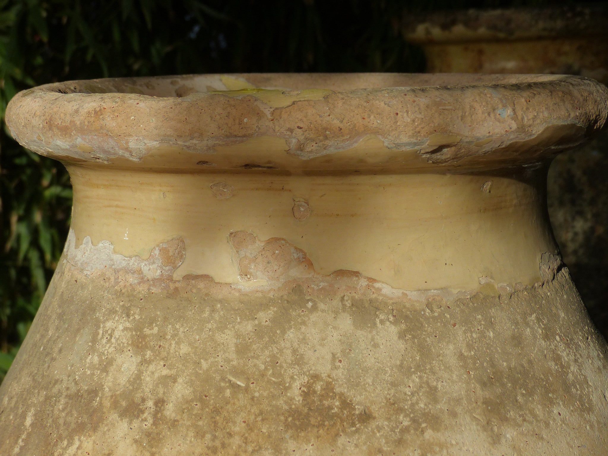 Biot jar, cream yellow glaze, 19th-century, French – Chez Pluie